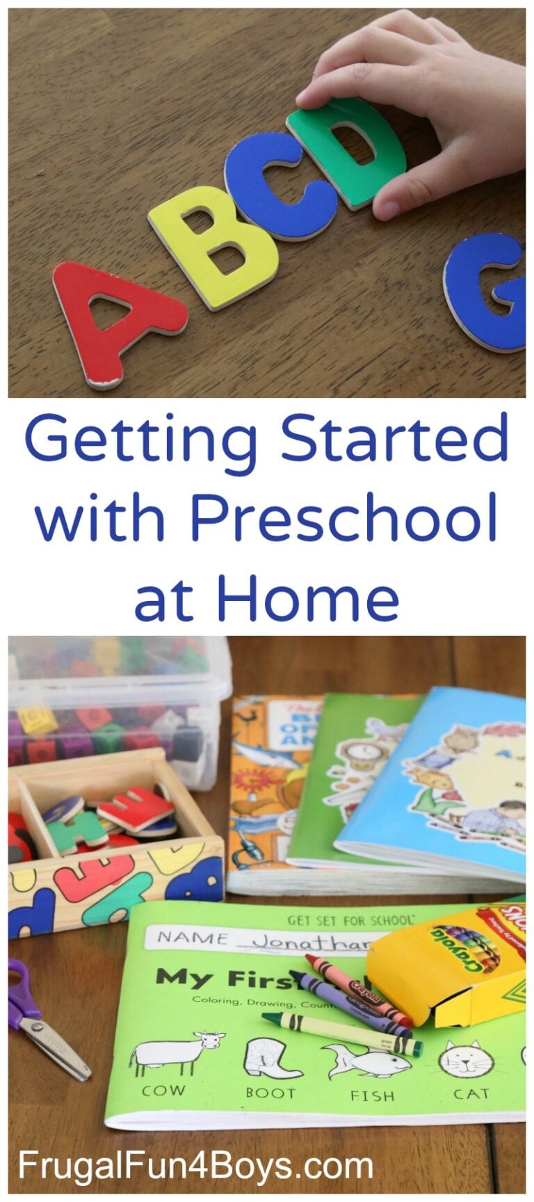 Getting Started with Preschool at Home - Frugal Fun For Boys and Girls
