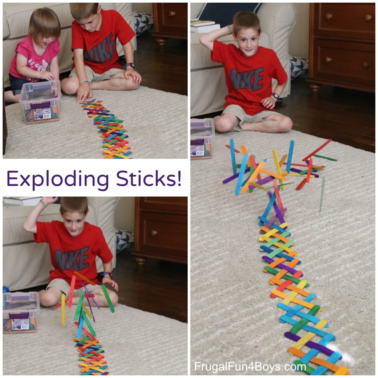 Build a Craft Stick Chain Reaction! - Frugal Fun For Boys and Girls