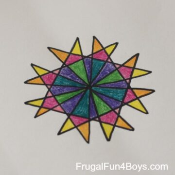 Geometric Art Project for Kids (With Printable Coloring Pages ...