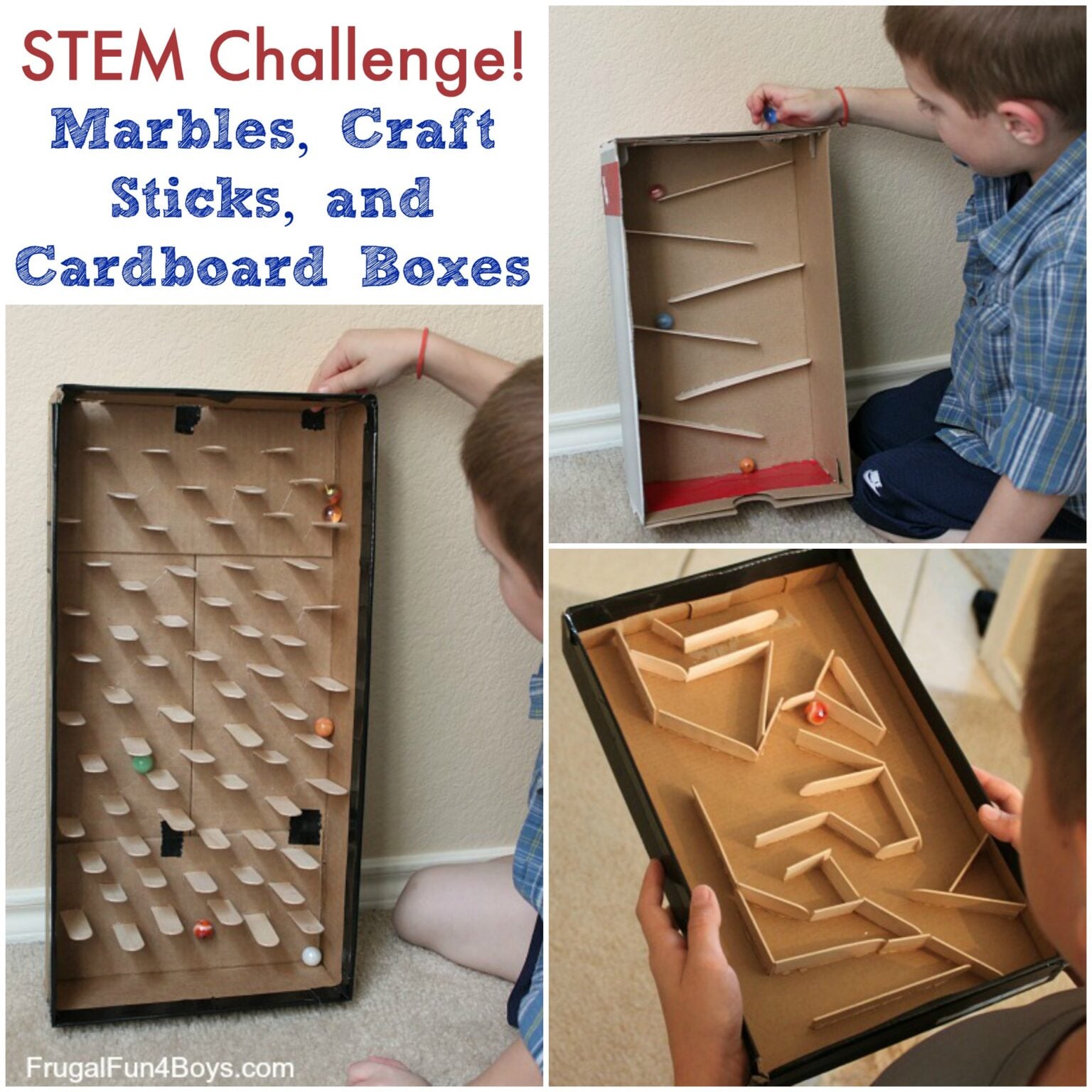Build a Marble Run with Craft Sticks - Frugal Fun For Boys and Girls