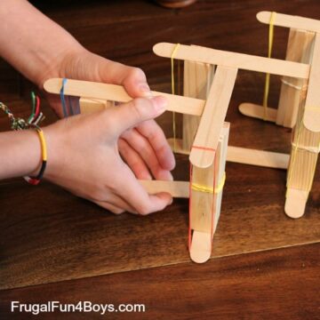 Simple Popsicle Stick Chain Reactions - Frugal Fun For Boys and Girls