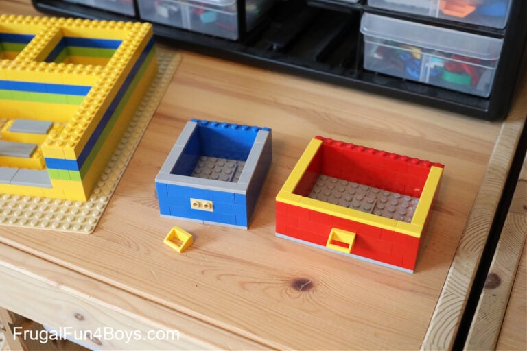 Build a LEGO Desk Organizer with Working Drawers - Frugal Fun For Boys ...