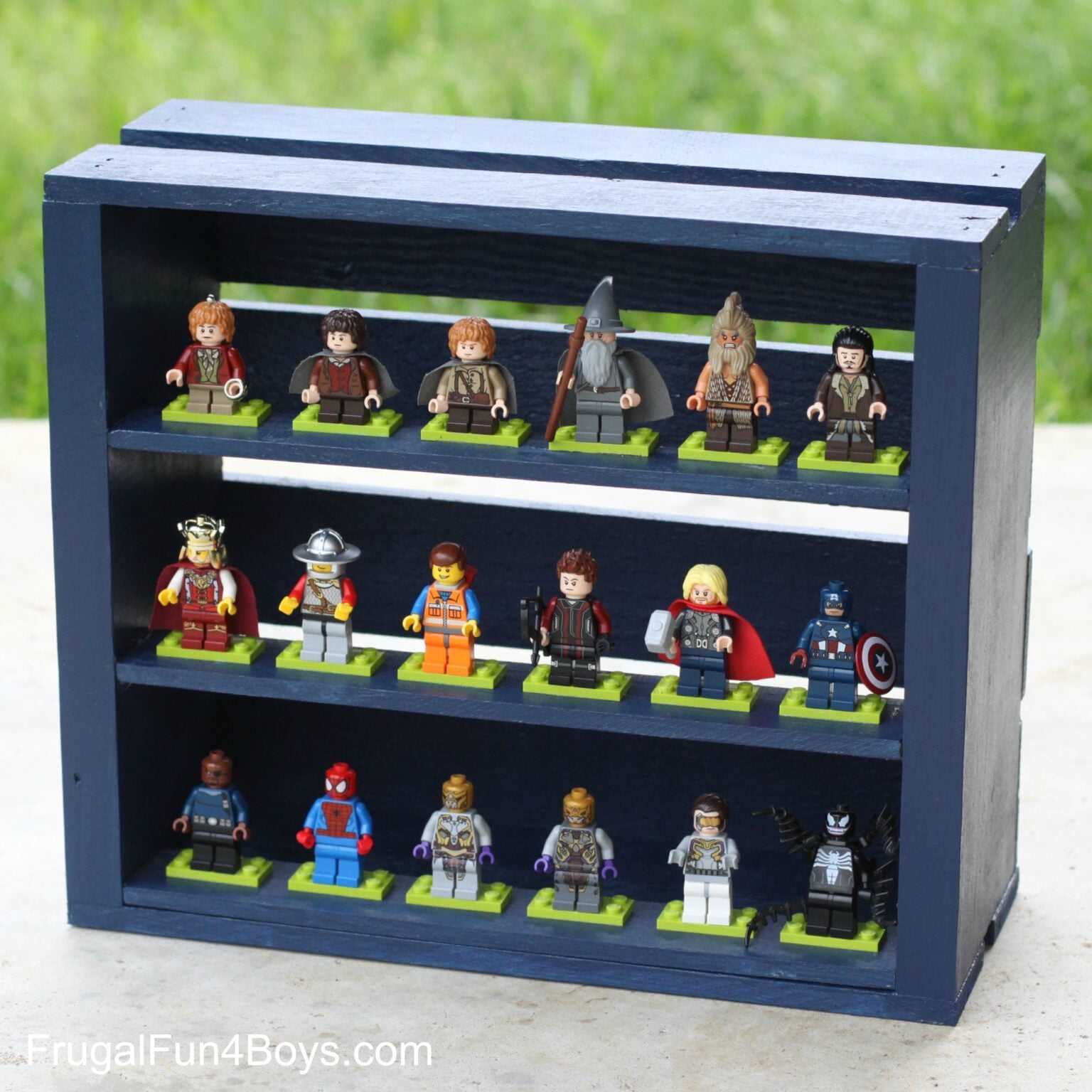 DIY Wooden Crate LEGO Minifigure Display - Frugal Fun For Boys and Girls