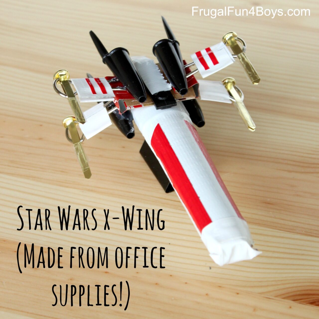 How to Make a Star Wars X-Wing Starfighter out of Office Supplies ...