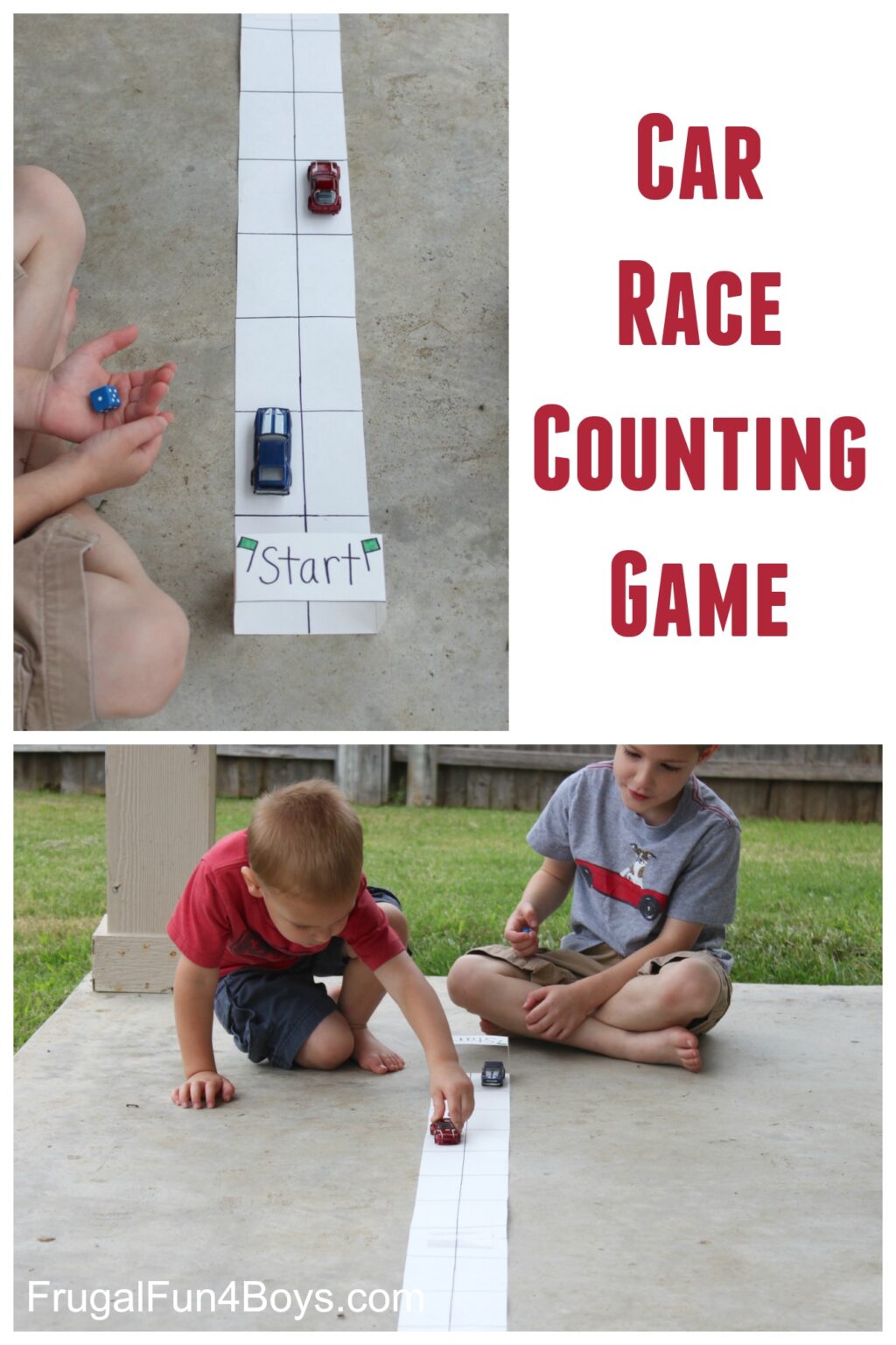 Car Race Counting Game! - Frugal Fun For Boys and Girls