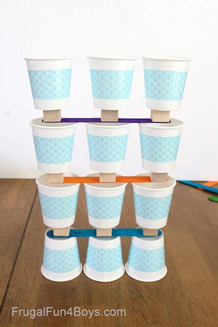 5 Engineering Challenges for Kids (Cups, Craft Sticks, and Cubes ...