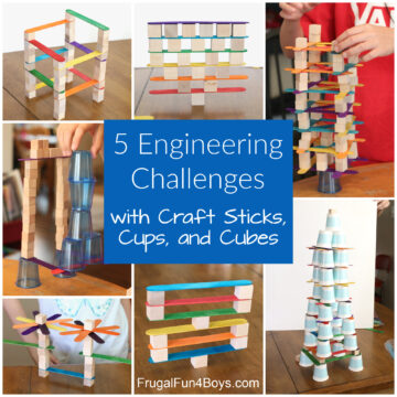 5 Engineering Challenges for Kids (Cups, Craft Sticks, and Cubes ...