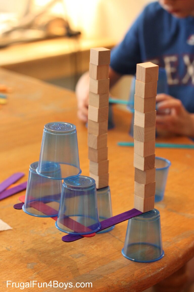 5 Engineering Challenges for Kids (Cups, Craft Sticks, and Cubes ...