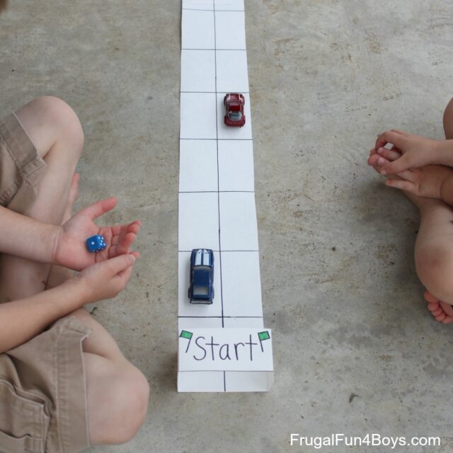 Car Race Counting Game! - Frugal Fun For Boys and Girls