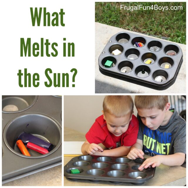 Simple Science Experiment for Kids: What Melts in the Sun? - Frugal Fun ...