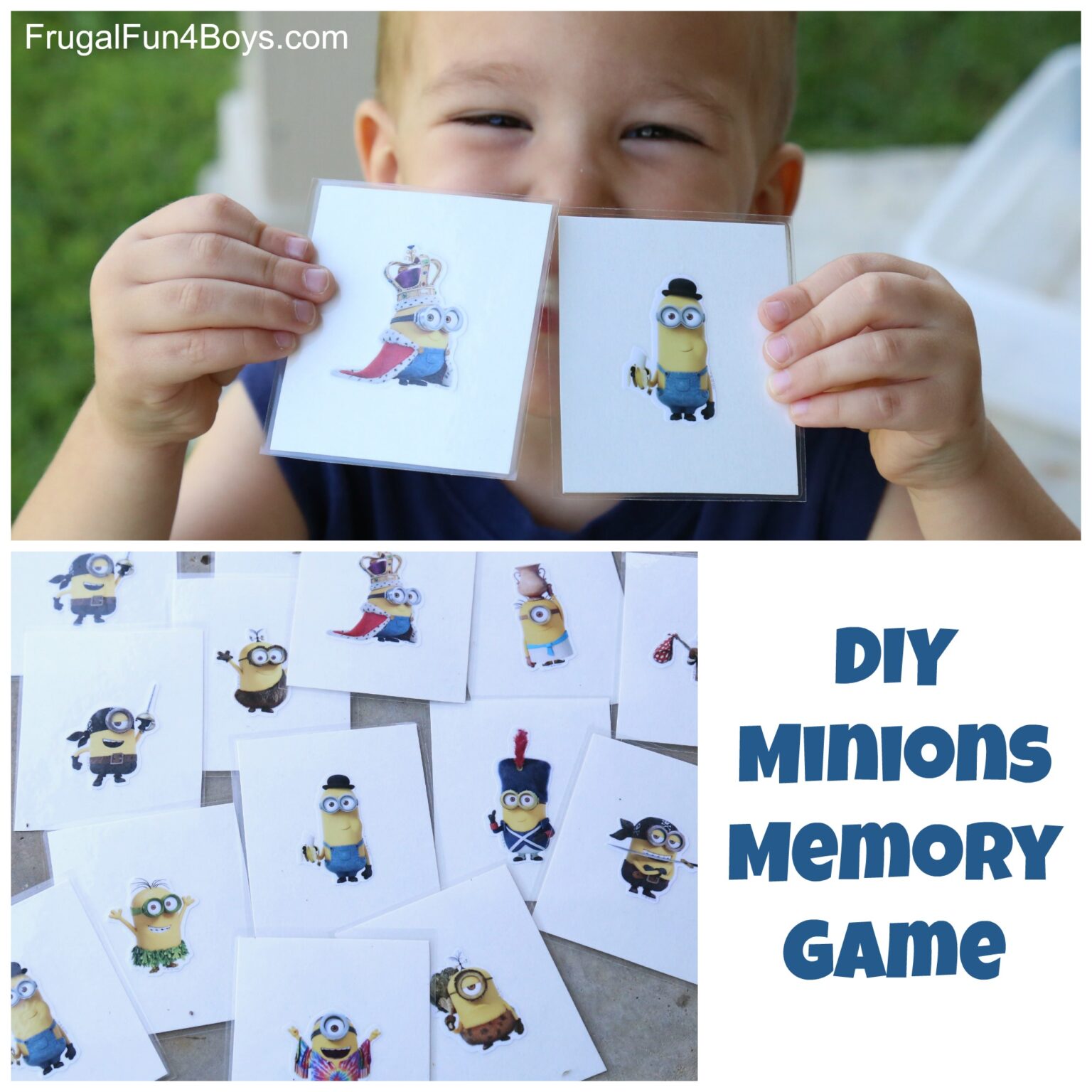 DIY Minions Memory Game - Frugal Fun For Boys and Girls