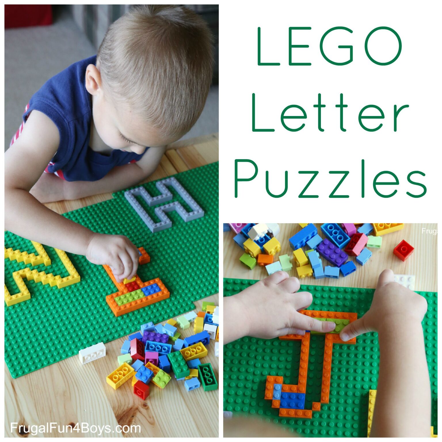 Learning with LEGO: Letter Puzzles - Frugal Fun For Boys and Girls