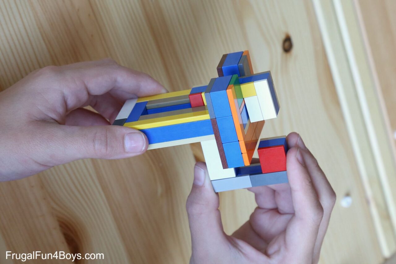 Make a LEGO Mechanical Puzzle - Frugal Fun For Boys and Girls