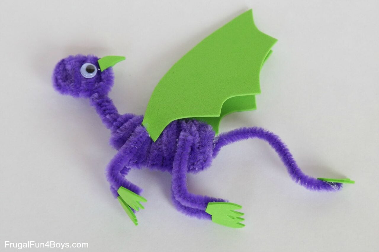 Pipe Cleaner Dragons Craft for Kids - Frugal Fun For Boys and Girls