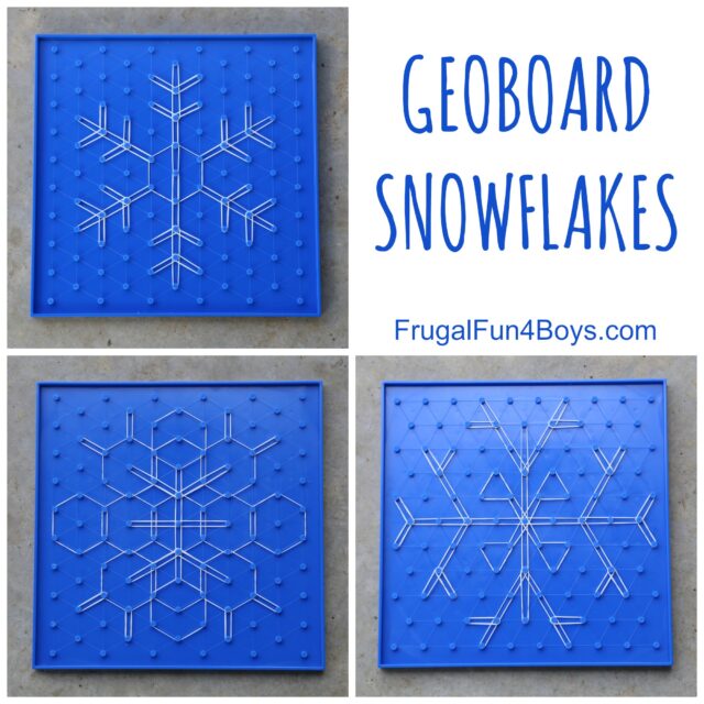 Math Art: Make Pattern Block Snowflakes - Frugal Fun For Boys and Girls