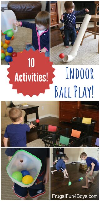 10 Ball Games for Kids - Ideas for Active Play Indoors! - Frugal Fun ...