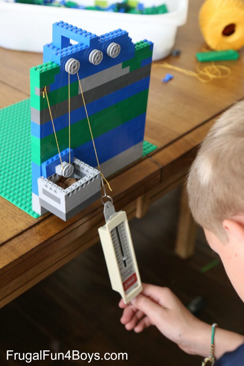 Simple Machines for Kids: LEGO Pulleys STEM Building Challenge - Frugal ...