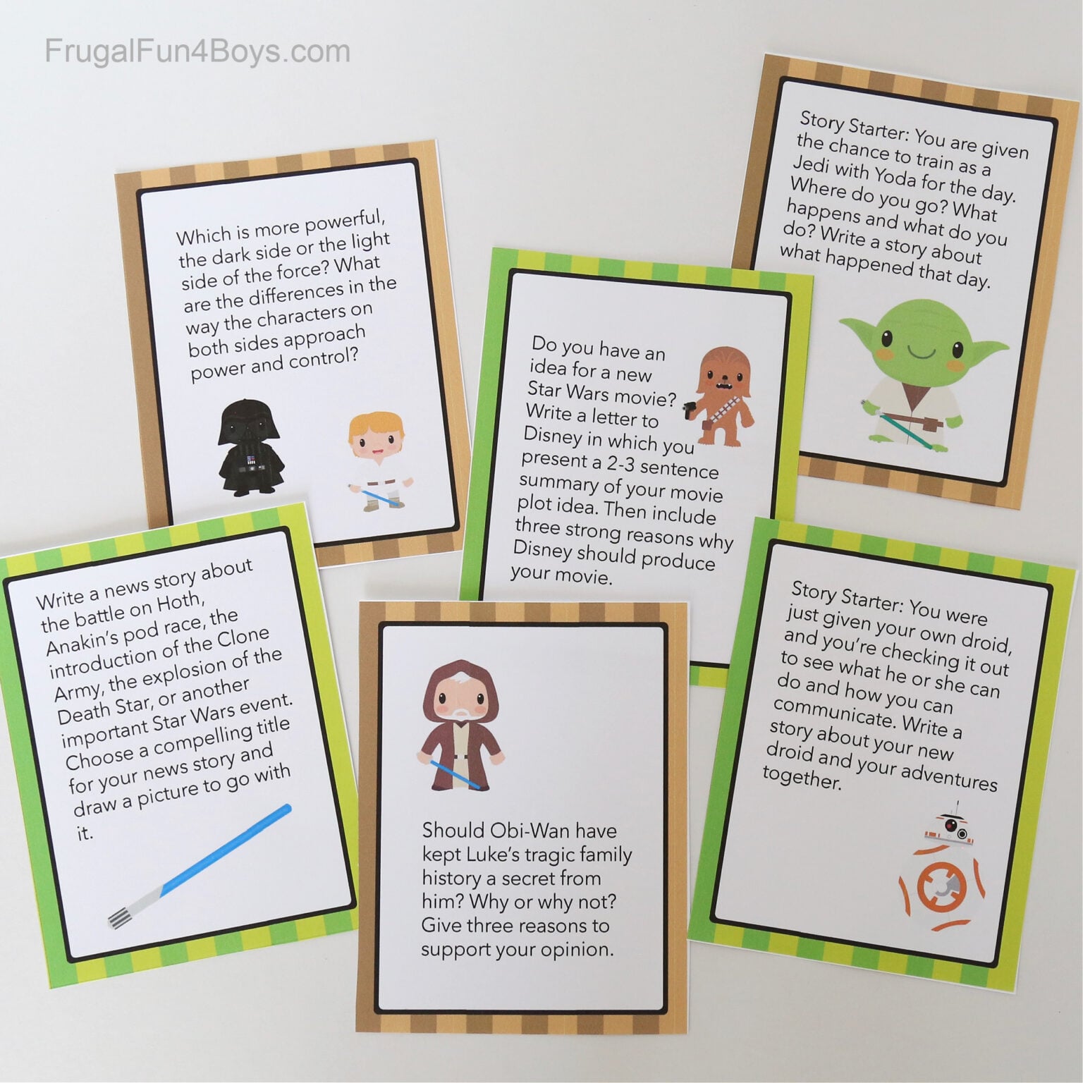 Printable Star Wars Writing Prompts - Frugal Fun For Boys and Girls