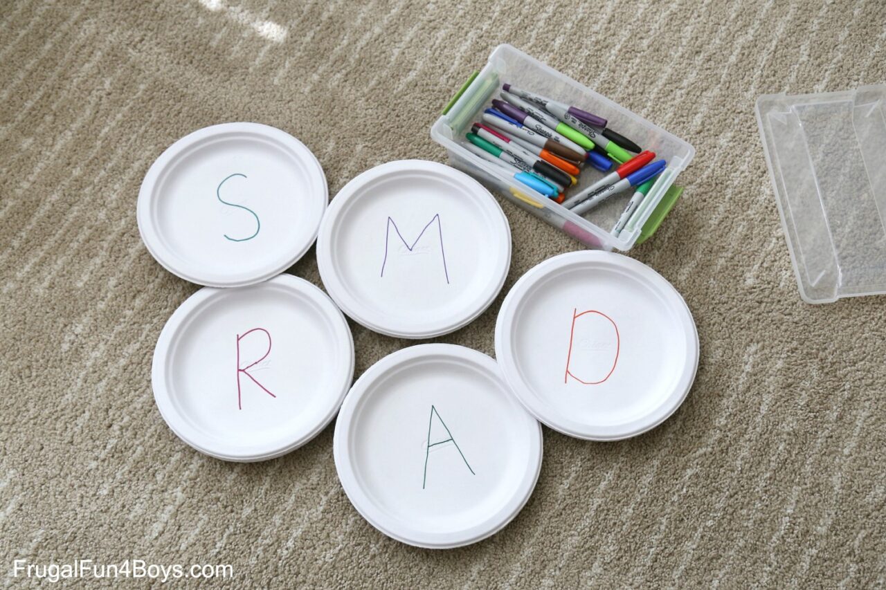 Paper Plate BIG Alphabet Memory Game - Frugal Fun For Boys and Girls