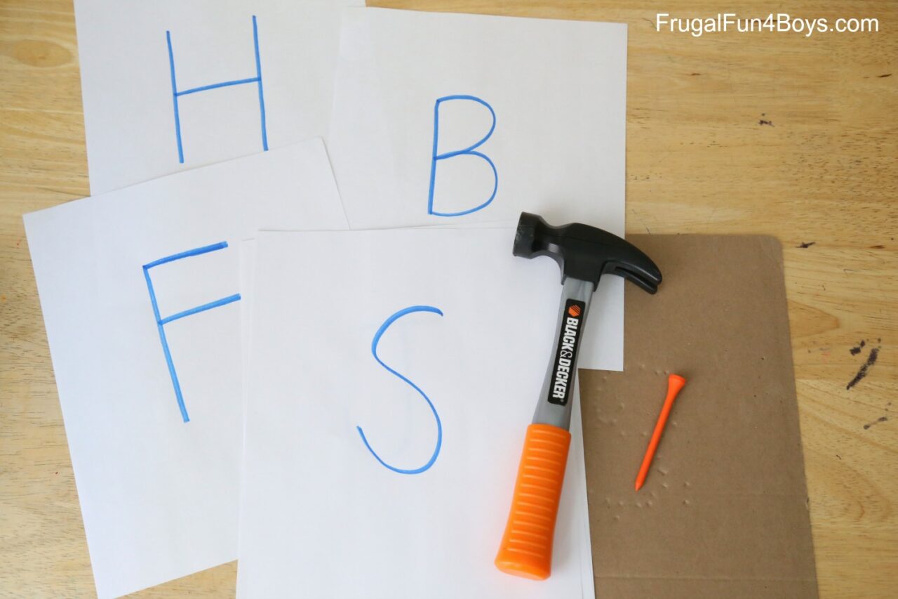 Hammer the Alphabet! Preschool Alphabet Activity - Frugal Fun For Boys ...