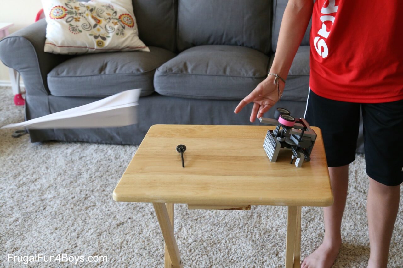 Two Ways to Build a LEGO Paper Airplane Launcher - Frugal Fun For Boys ...