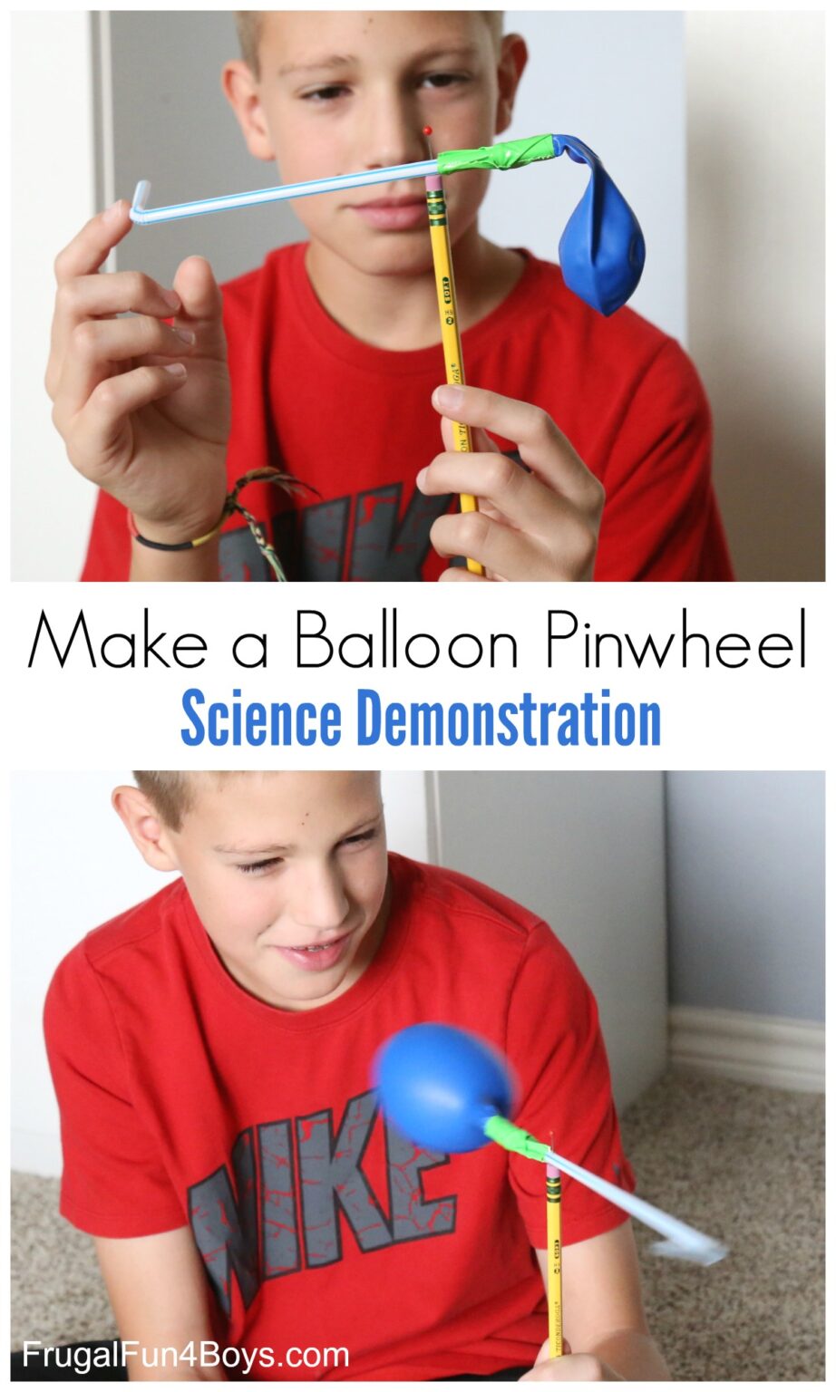 Make a Balloon Pinwheel Science Demonstration - Frugal Fun For Boys and ...