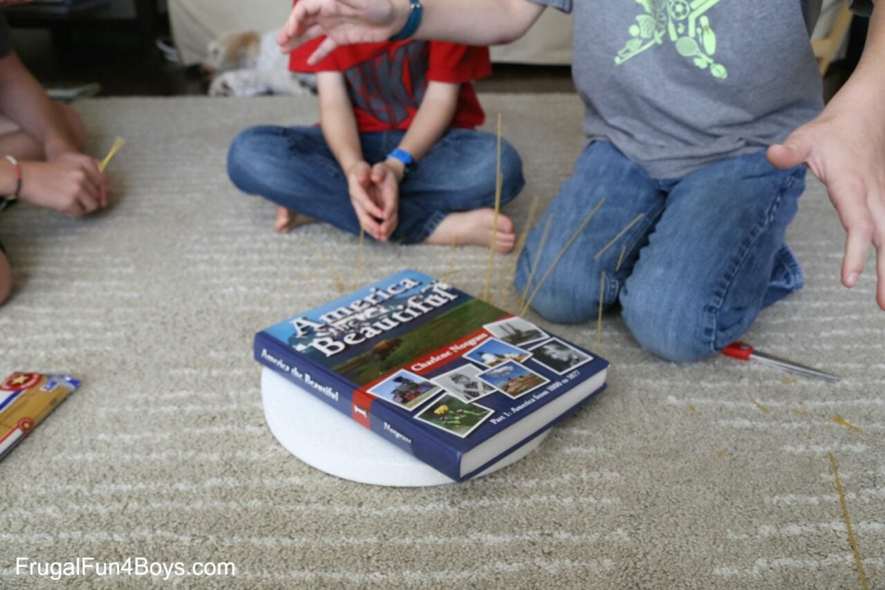 How Strong is Spaghetti? STEM Challenge for Kids! - Frugal Fun For Boys ...