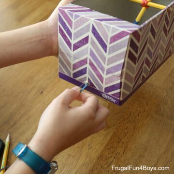 How to Build a Tissue Box Catapult - Frugal Fun For Boys and Girls