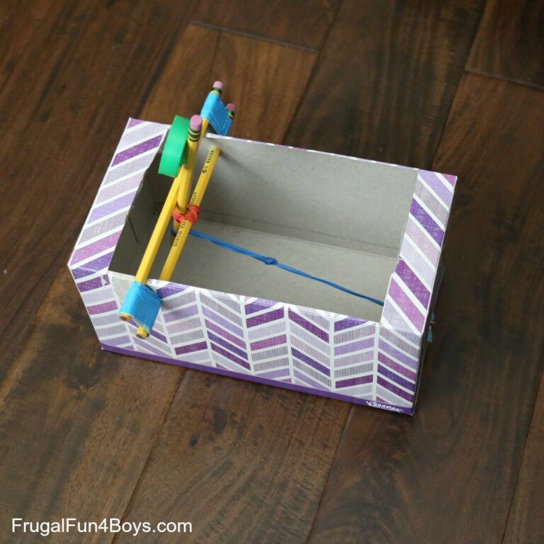 How to Build a Tissue Box Catapult - Frugal Fun For Boys and Girls