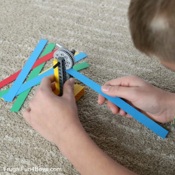 LEGO Building Challenge: Machines + Paper - Frugal Fun For Boys and Girls