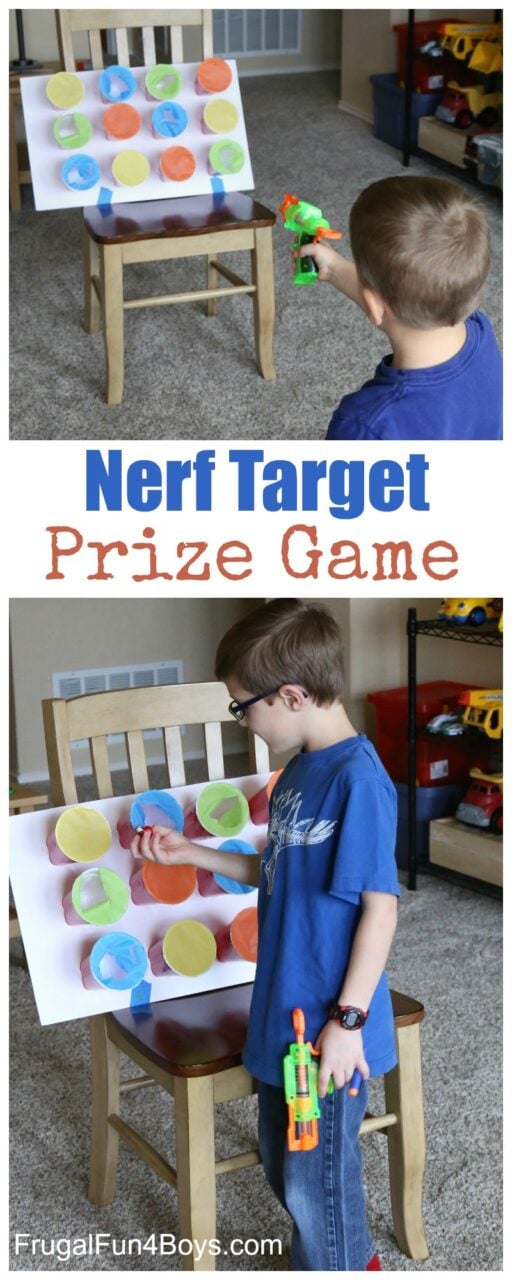 Nerf Target Prize Game - Frugal Fun For Boys and Girls