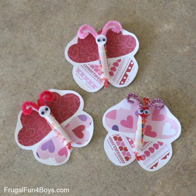 Adorable Butterfly Valentines to Make - Frugal Fun For Boys and Girls