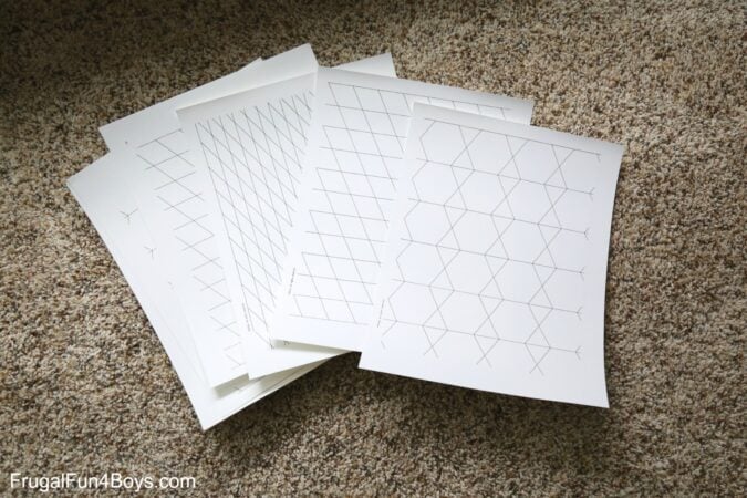 Math Art: Make Pattern Block Snowflakes - Frugal Fun For Boys and Girls