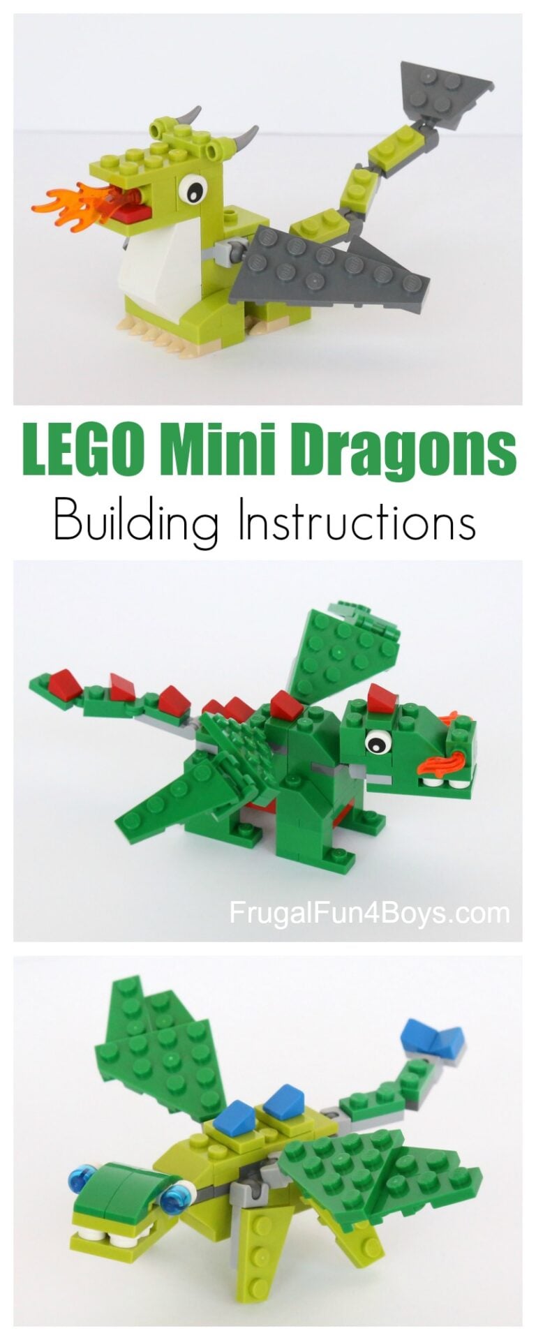 LEGO Mini Dragon Building Instructions - Frugal Fun For Boys and Girls