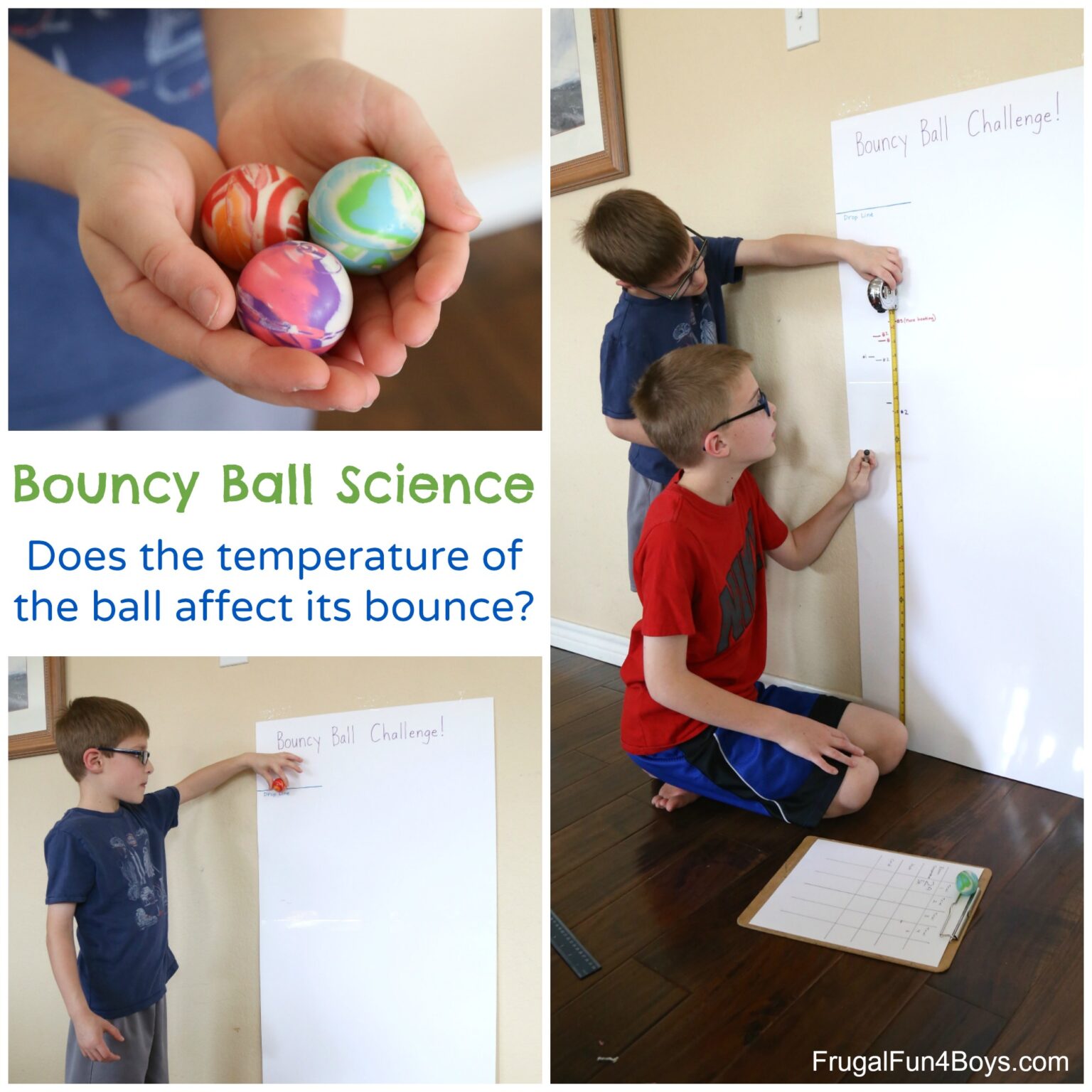 Bouncy Ball Science Experiment {Science Fair Idea} - Frugal Fun For ...