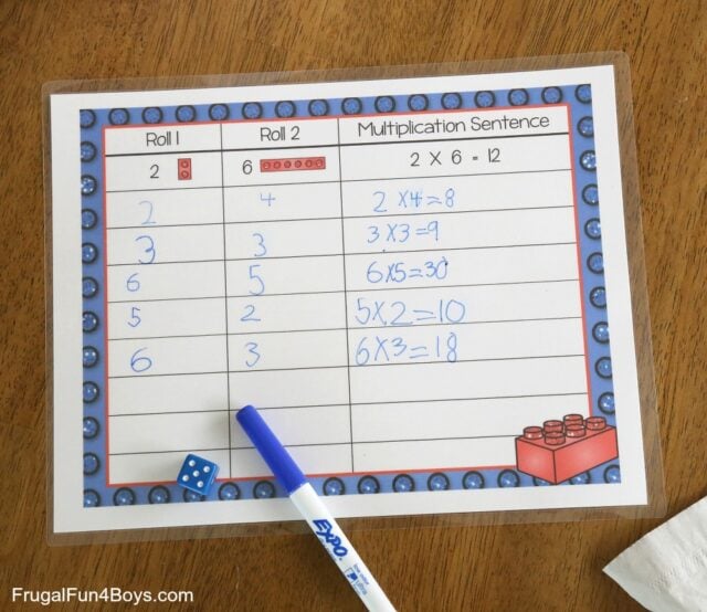 LEGO Multiplication Mats! Printable Math Activity - Frugal Fun For Boys ...