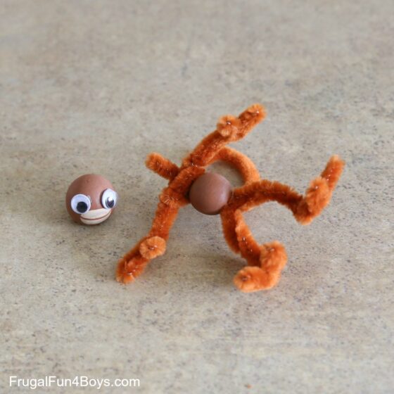 Kids' Craft: Pipe Cleaner Monkeys! - Frugal Fun For Boys and Girls