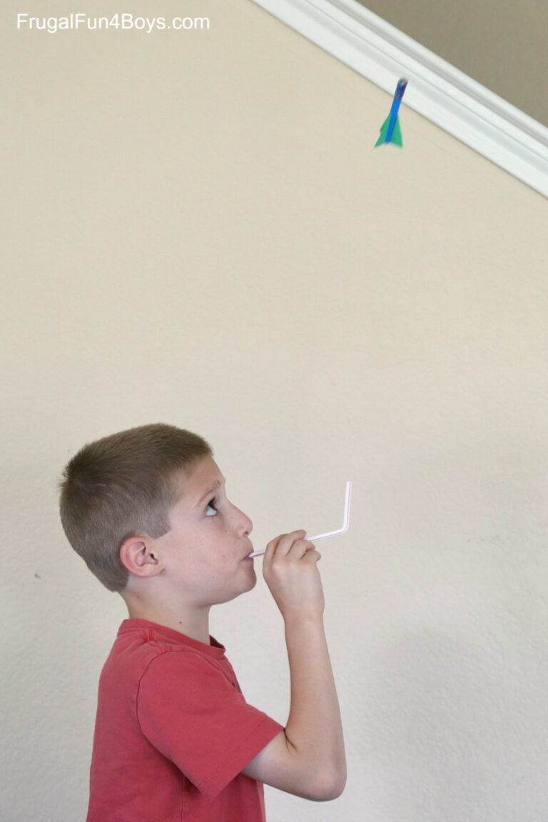 How to Make Easy Straw Rockets - Frugal Fun For Boys and Girls