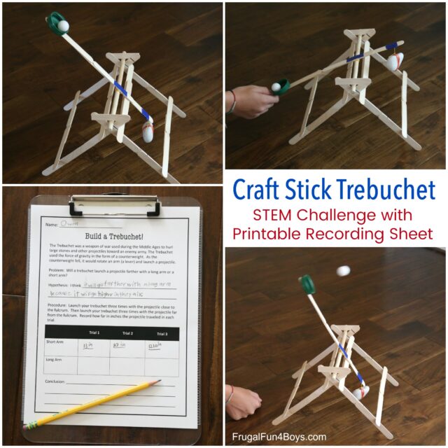 Build and Test Your Own Craft Stick Trebuchet - Frugal Fun For Boys and ...