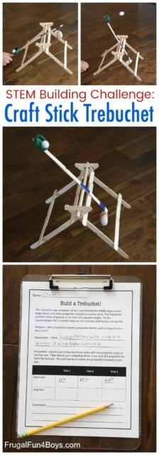 Build and Test Your Own Craft Stick Trebuchet - Frugal Fun For Boys and ...