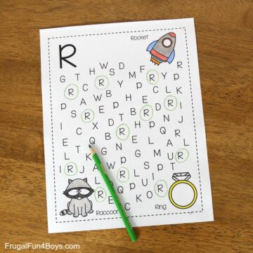 Printable Alphabet Letter Search and Find Pages - Frugal Fun For Boys ...