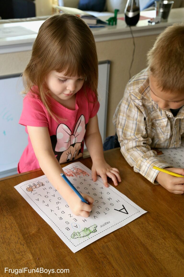 Printable Alphabet Letter Search and Find Pages - Frugal Fun For Boys ...