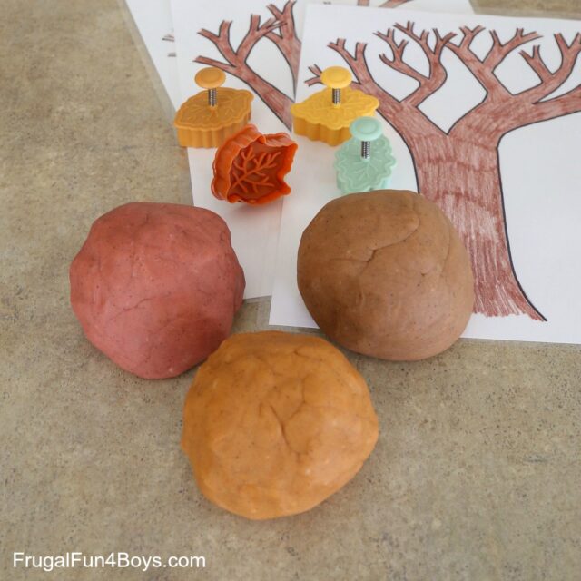 Fall Tree Play Dough Activity (With Pumpkin Spice Play Dough... Mmmm ...