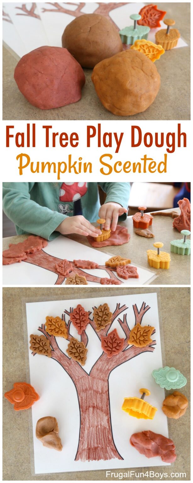 Fall Tree Play Dough Activity (With Pumpkin Spice Play Dough... Mmmm ...
