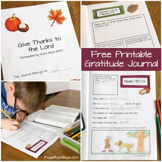 Printable Gratitude Journal for Kids - Frugal Fun For Boys and Girls