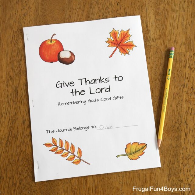 Printable Gratitude Journal for Kids - Frugal Fun For Boys and Girls