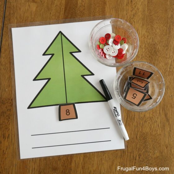 Christmas Tree Addition - Free Math Printable - Frugal Fun For Boys and ...