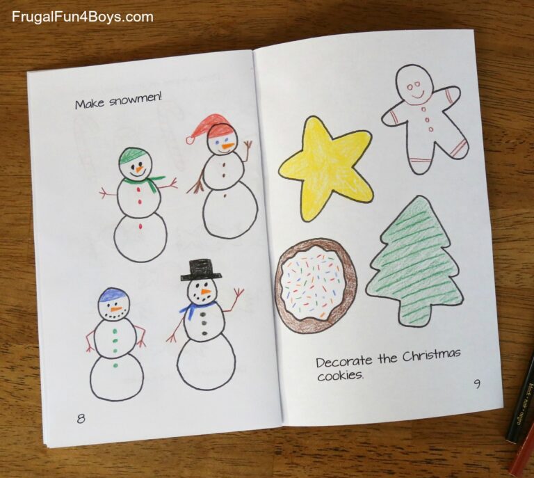 Printable Christmas Doodle Book - Frugal Fun For Boys and Girls