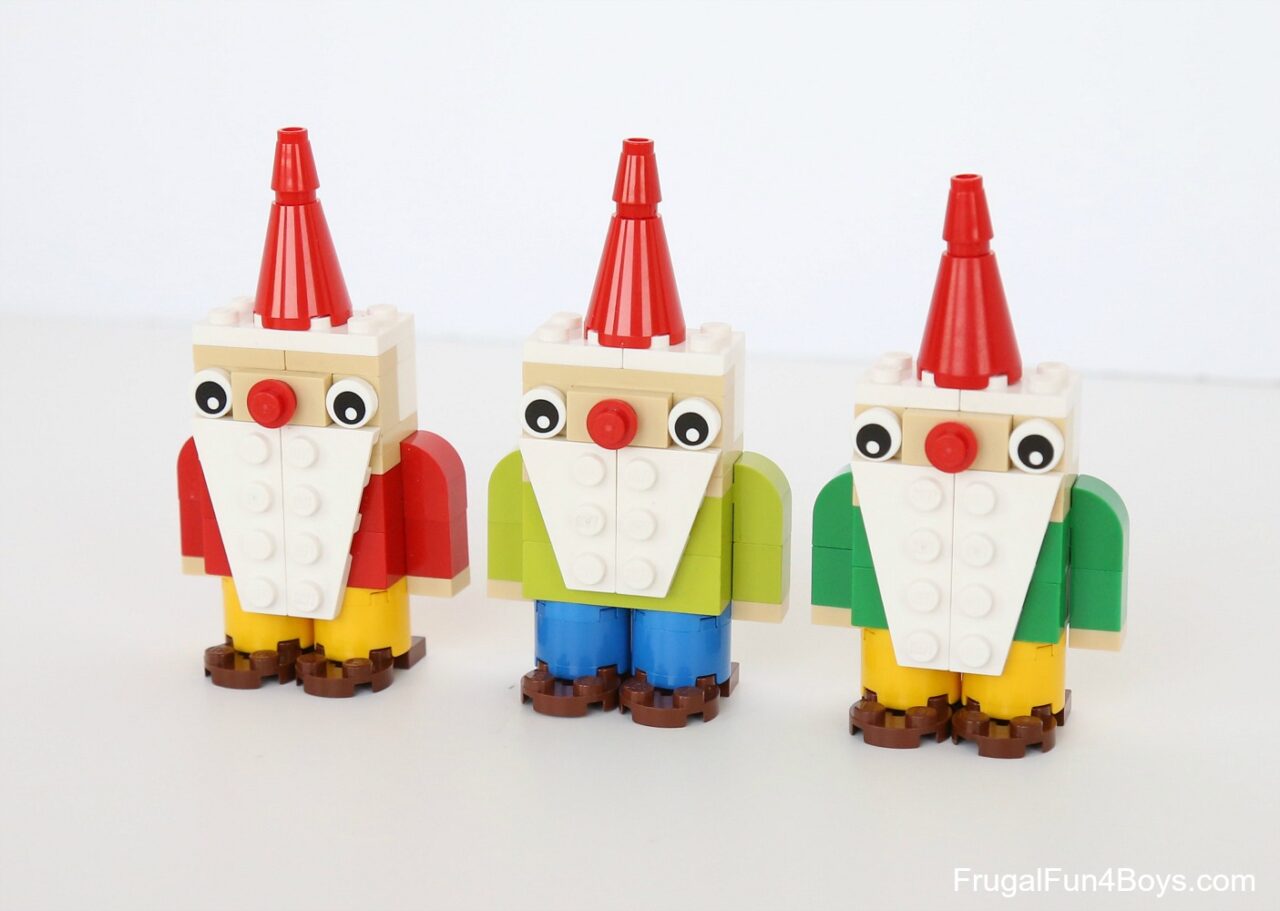 Build a LEGO Gnome Garden - Frugal Fun For Boys and Girls