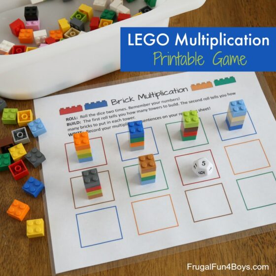 Printable LEGO Multiplication Game - Frugal Fun For Boys and Girls